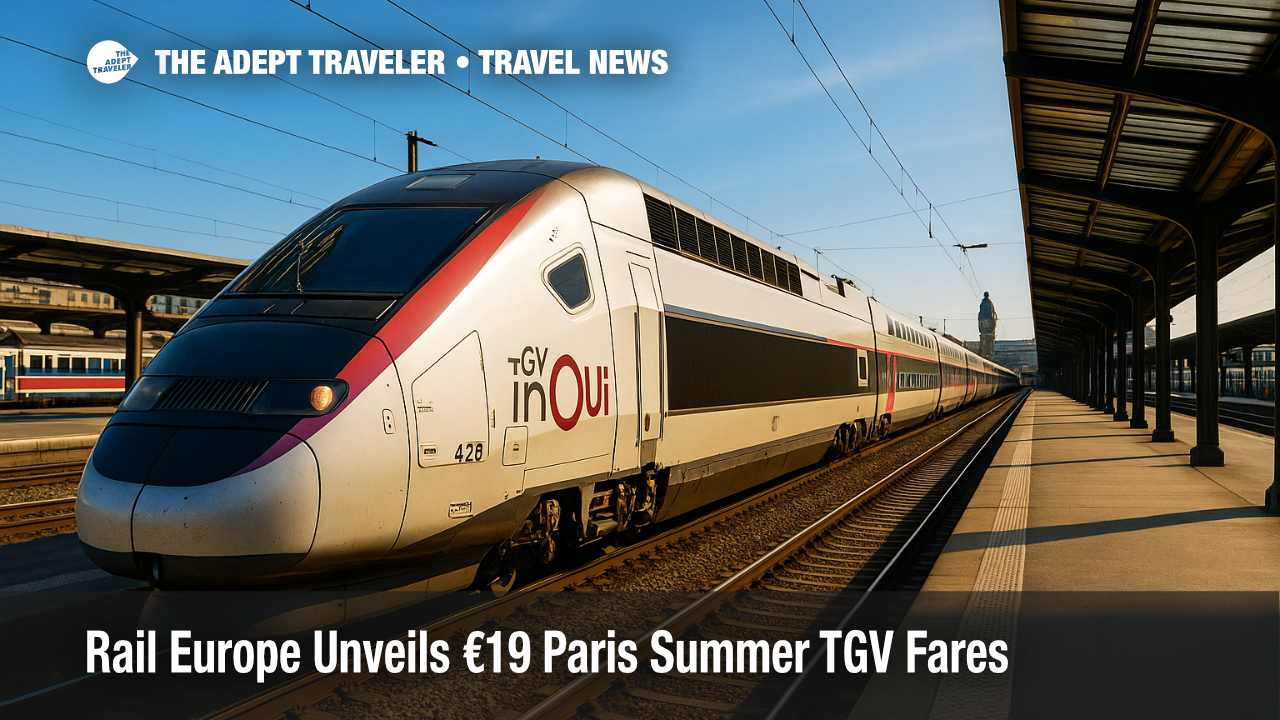 Rail Europe Unveils €19 Paris Summer TGV Fares