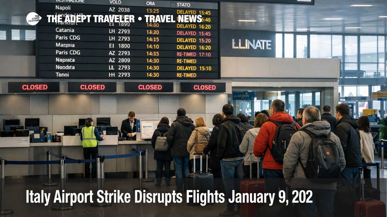Italy Airport Strike Disrupts Flights January 9, 2026