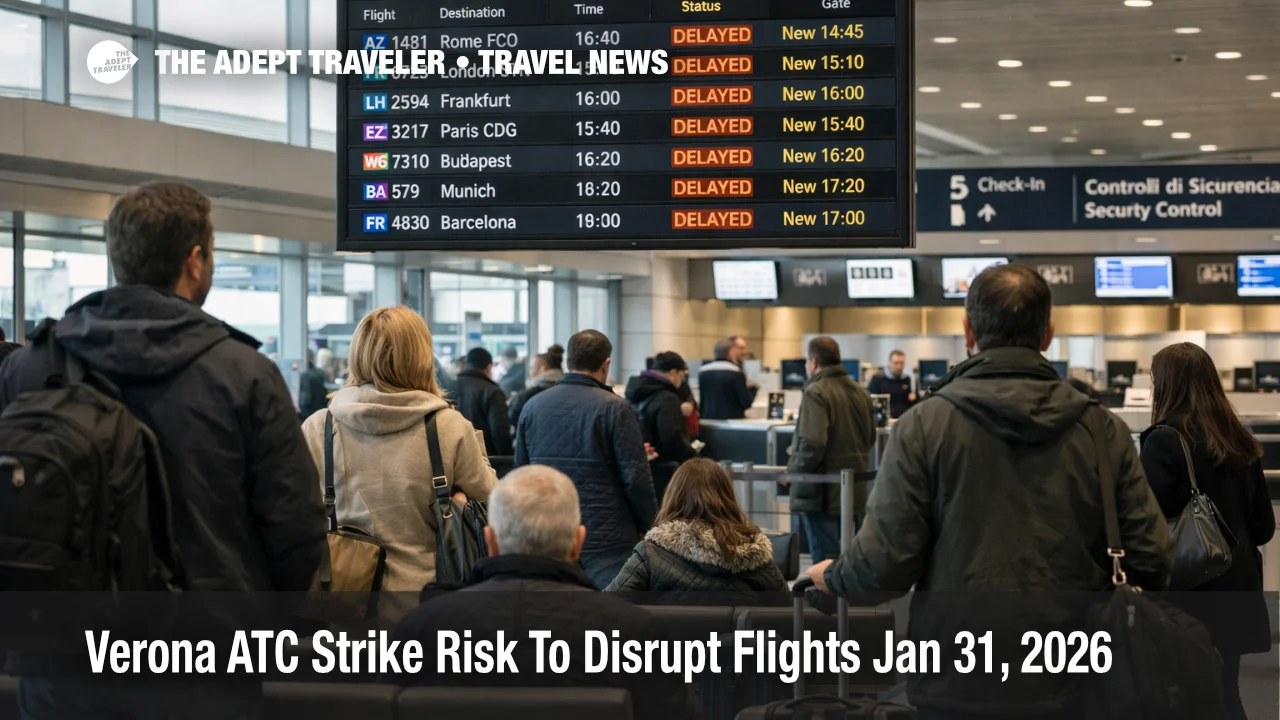 Verona ATC Strike Risk To Disrupt Flights Jan 31, 2026