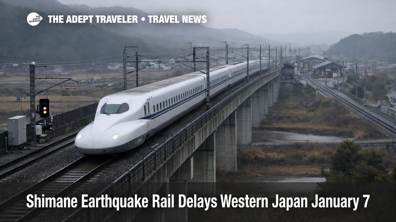 Shimane Earthquake Rail Delays Western Japan January 7