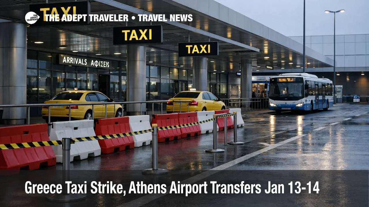 Greece Taxi Strike, Athens Airport Transfers Jan 13-14