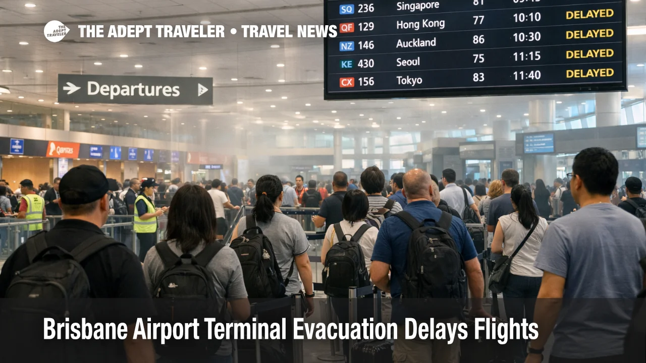 Brisbane Airport Terminal Evacuation Delays Flights