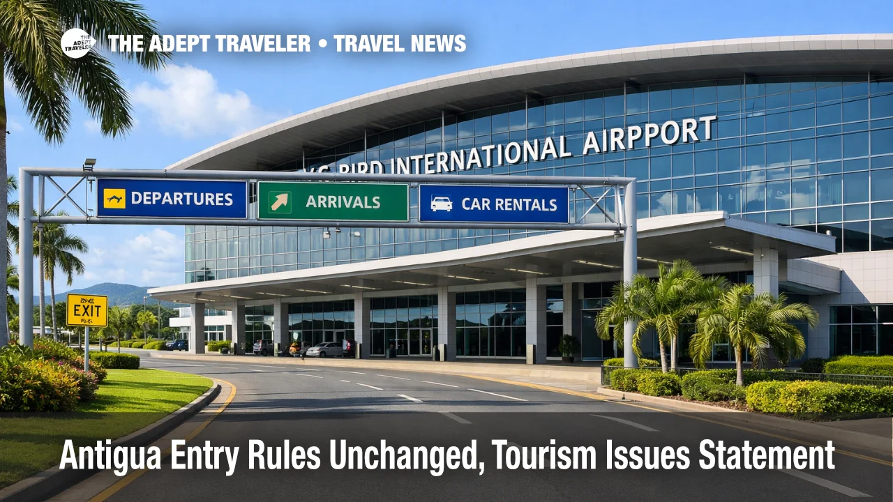 Antigua Entry Rules Unchanged, Tourism Issues Statement
