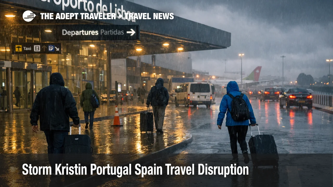 Storm Kristin Portugal Spain Travel Disruption