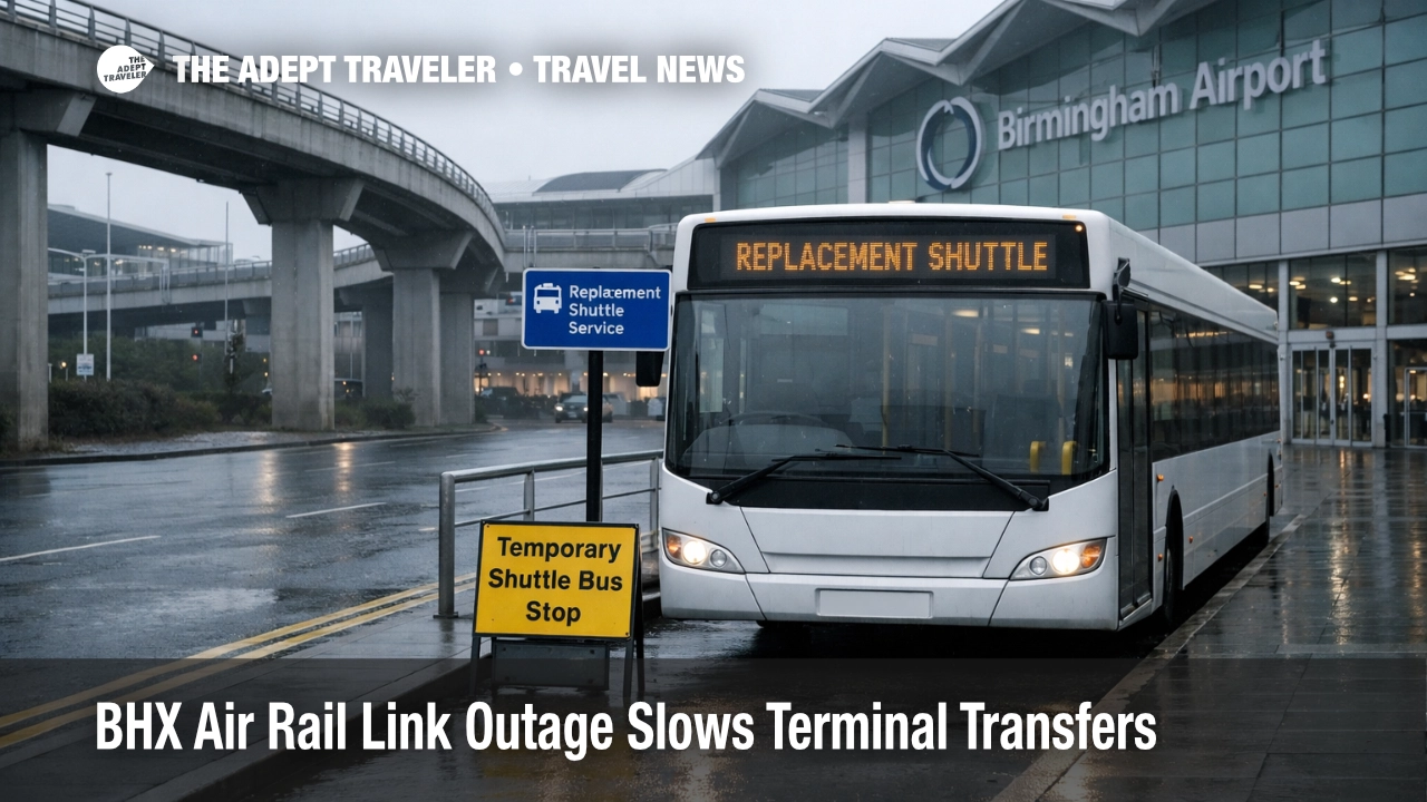 BHX Air Rail Link Outage Slows Terminal Transfers