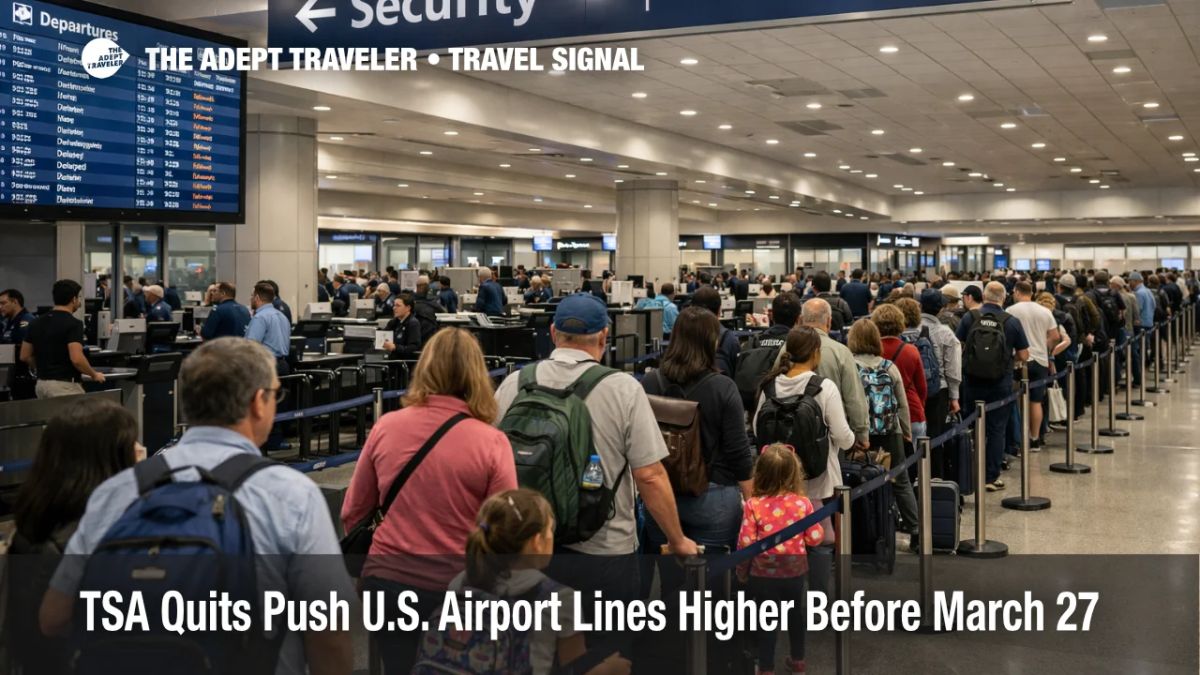 TSA Quits Push U.S. Airport Lines Higher Before March 27