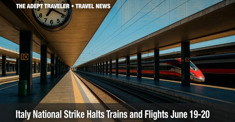 Italy National Strike Halts Trains and Flights June 19-20