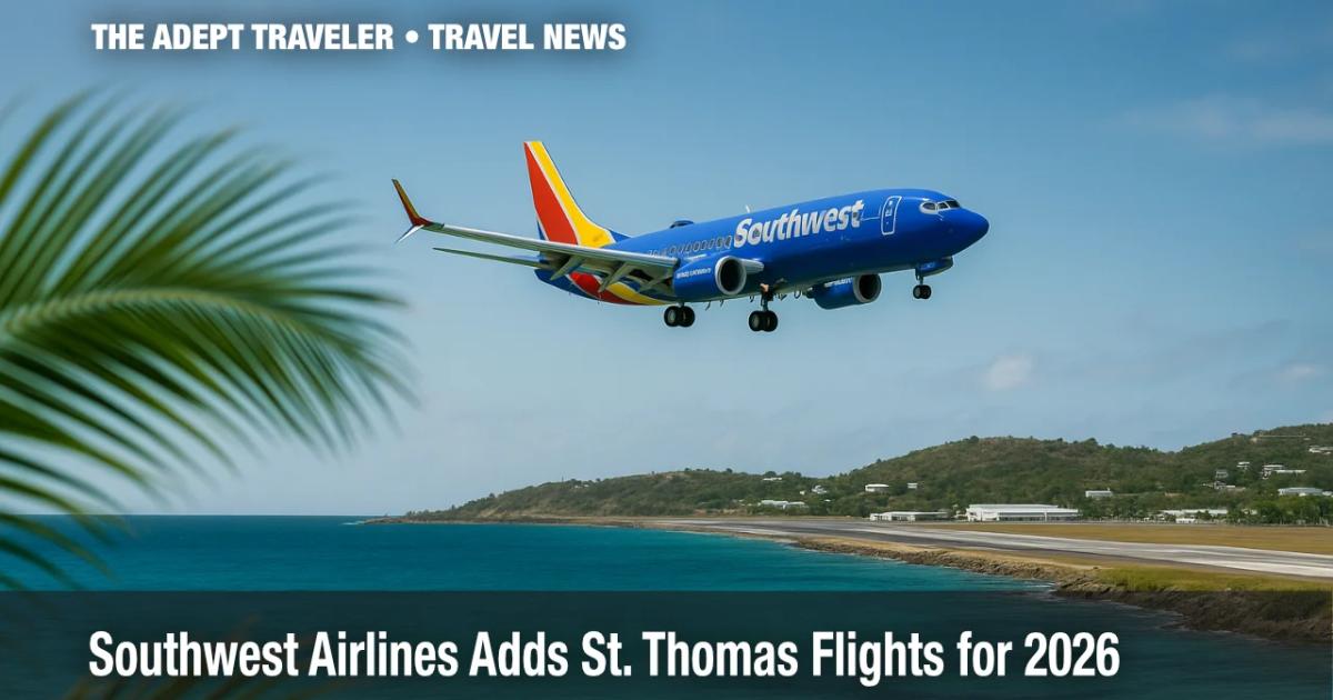 Southwest Airlines Adds St. Thomas Flights for 2026