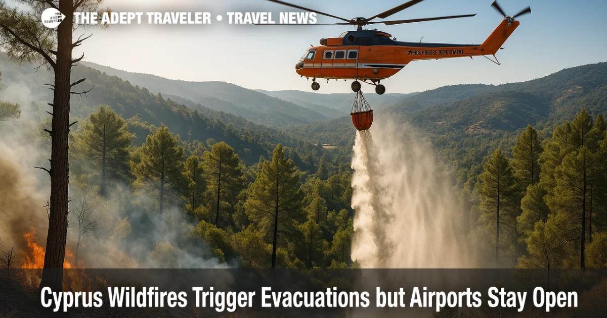 Cyprus Wildfires Trigger Evacuations but Airports Stay Open