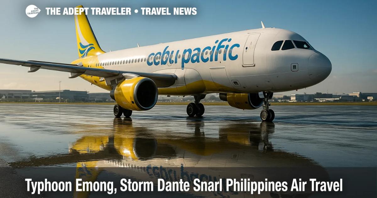 Typhoon Emong, Storm Dante Snarl Philippines Air Travel