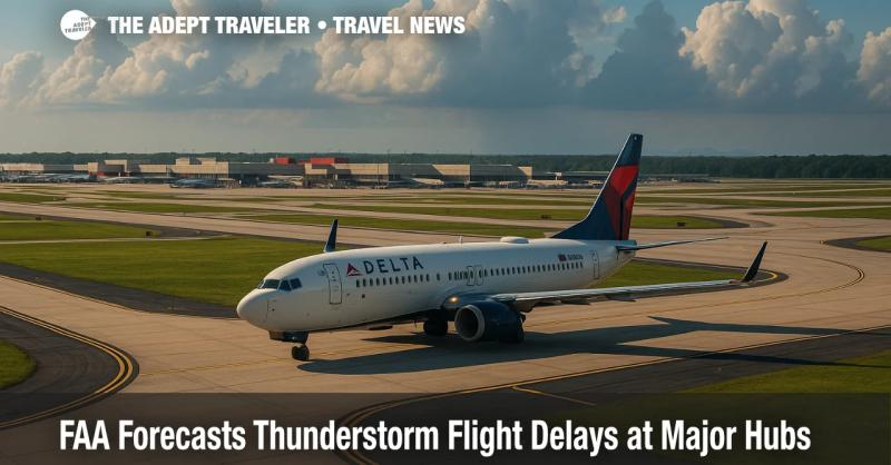 FAA Forecasts Thunderstorm Flight Delays at Major Hubs