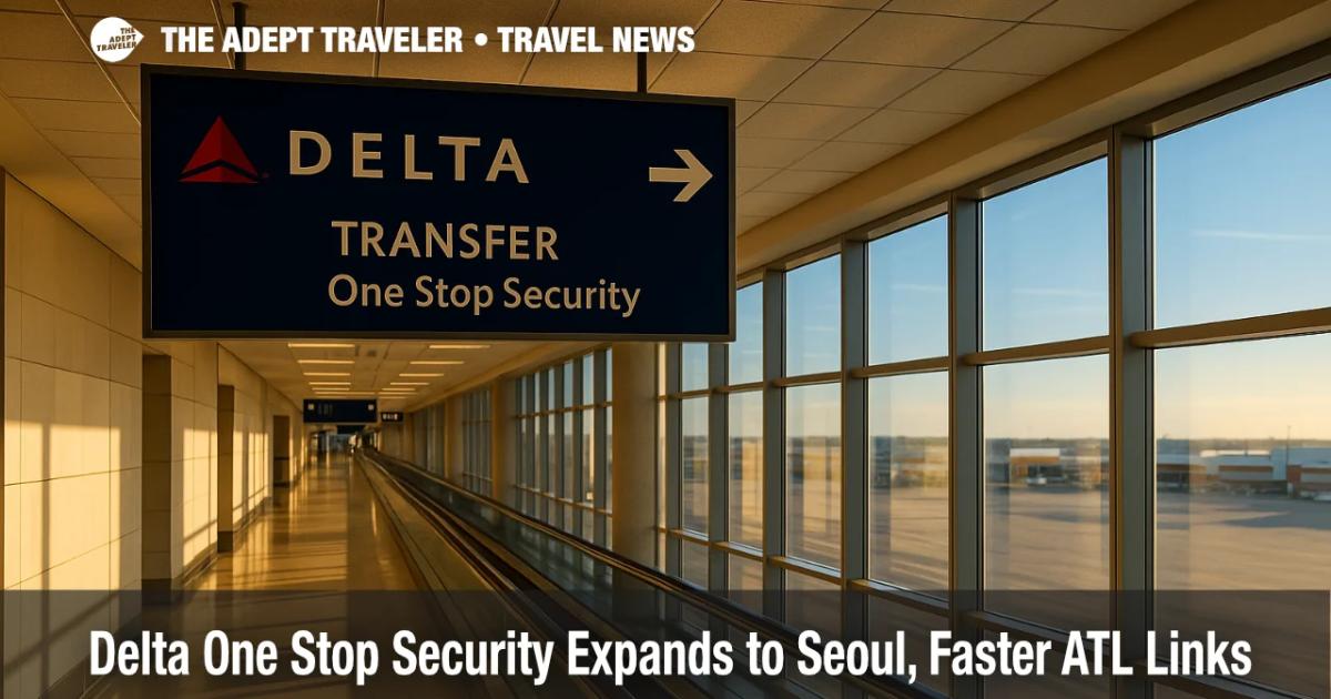 Delta One Stop Security Expands to Seoul, Faster ATL Links