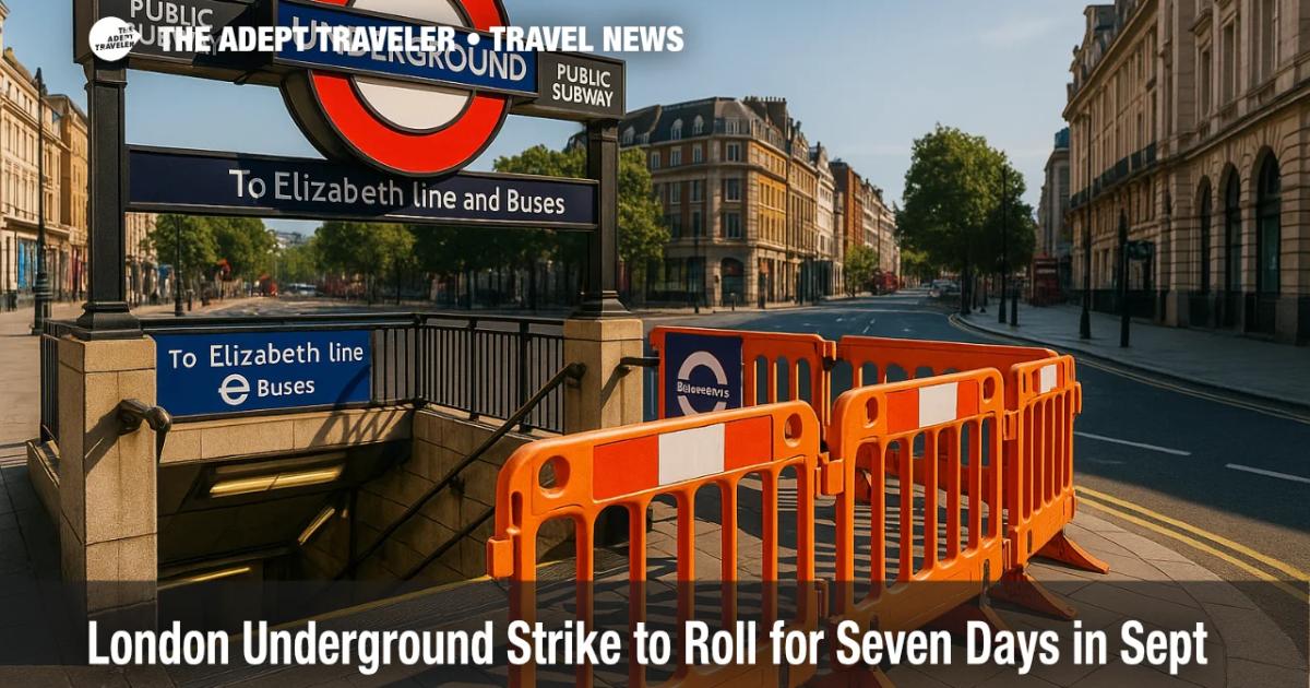 London Underground strike to roll for seven days in September