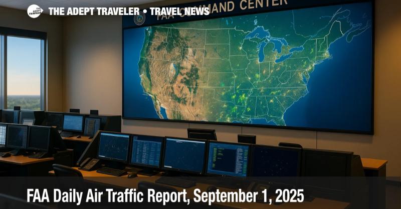 FAA Daily Air Traffic Report, September 1, 2025