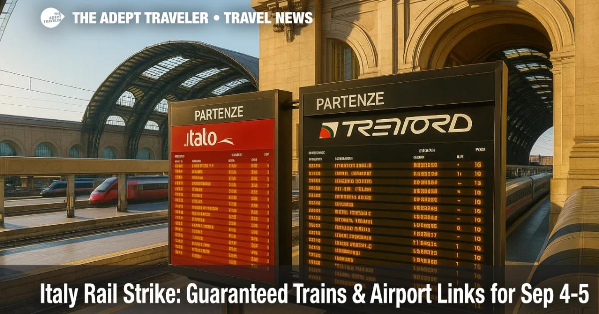 Italy rail strike: guaranteed trains and airport links for Sept 4-5
