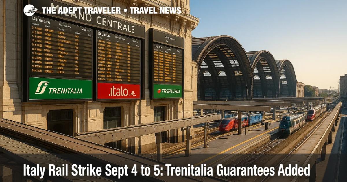 Italy rail strike Sept 4 to 5: Trenitalia guarantees added