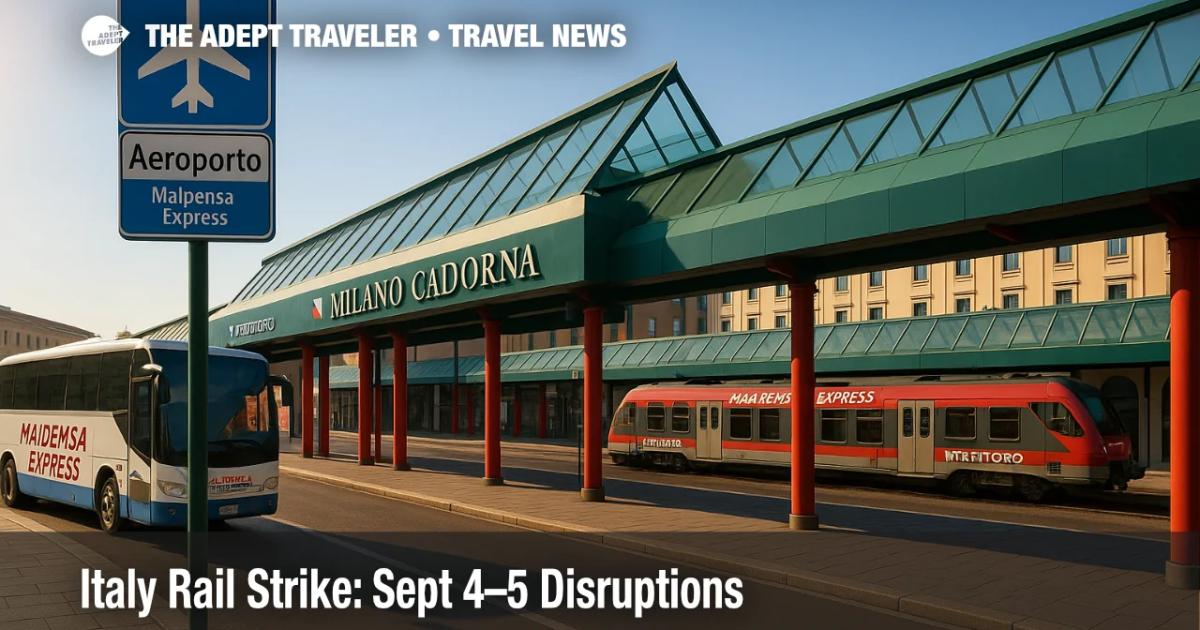 Italy rail strike Sept 4 to 5, final guaranteed trains, airport links ...