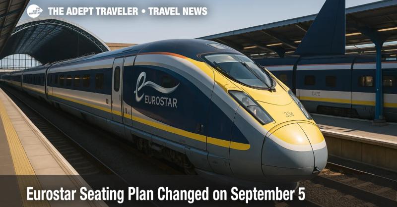 Eurostar seating plan changed on September 5