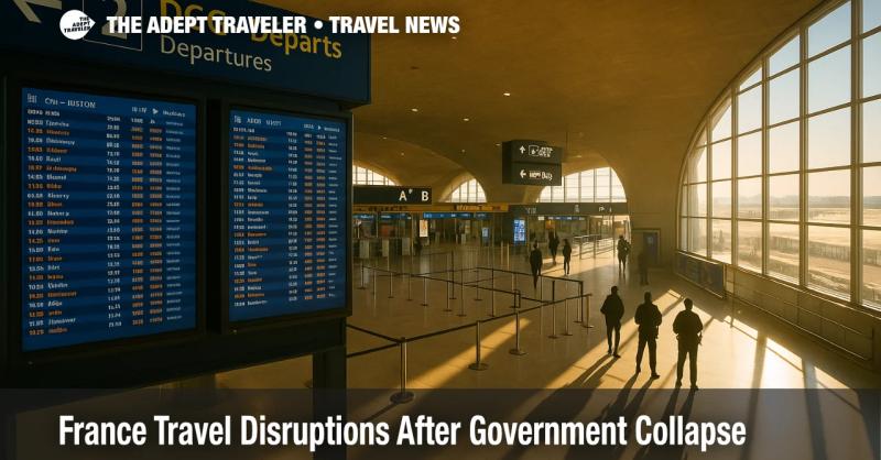 France travel disruptions after government collapse