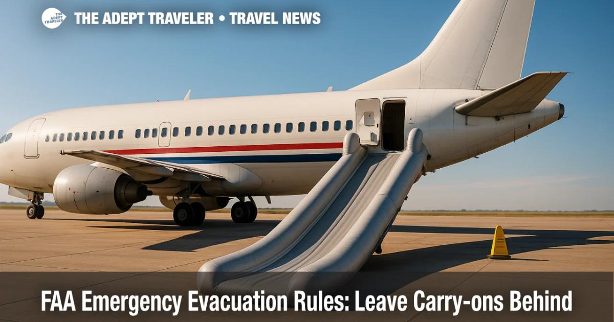 FAA emergency evacuation rules: leave carry-ons behind