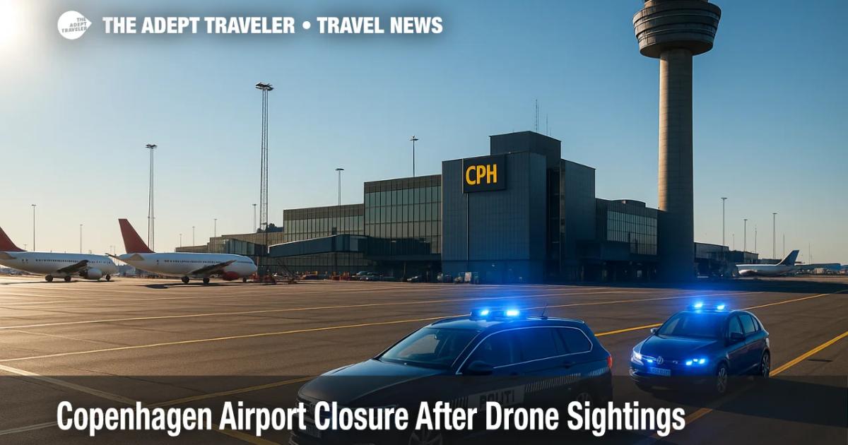 Copenhagen Airport closure after drone sightings