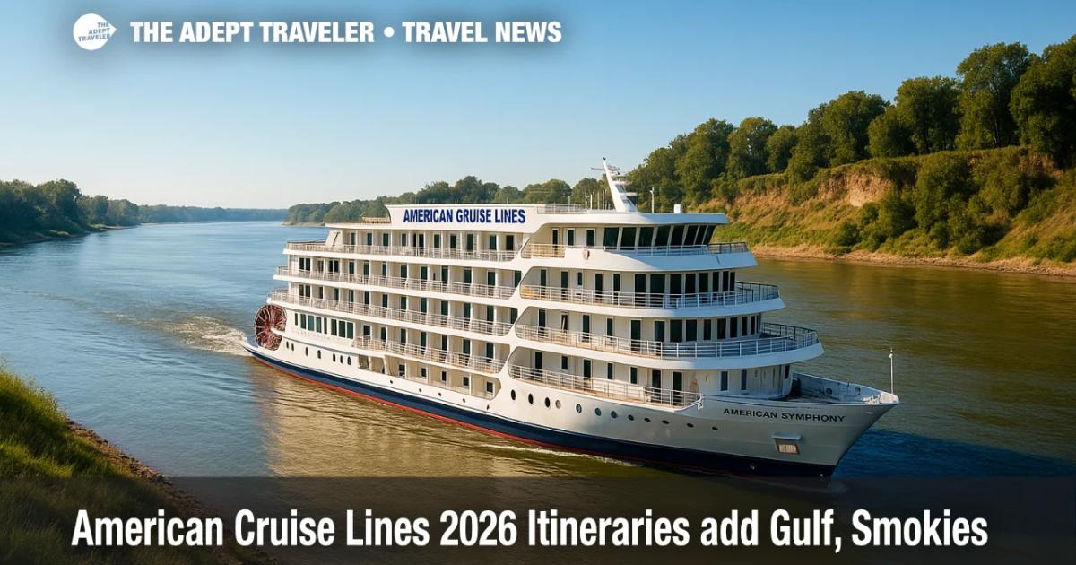 American Cruise Lines 2026 itineraries add Gulf, Smokies