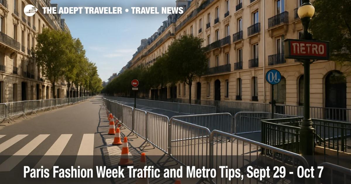 Paris Fashion Week traffic and Metro tips, Sept 29-Oct 7