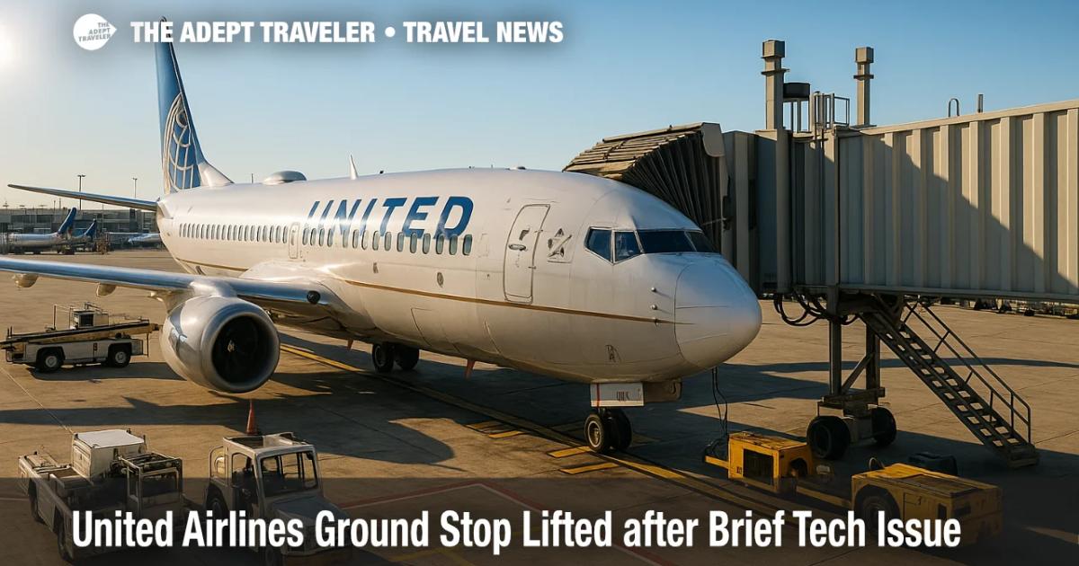 United Airlines ground stop lifted after brief tech issue