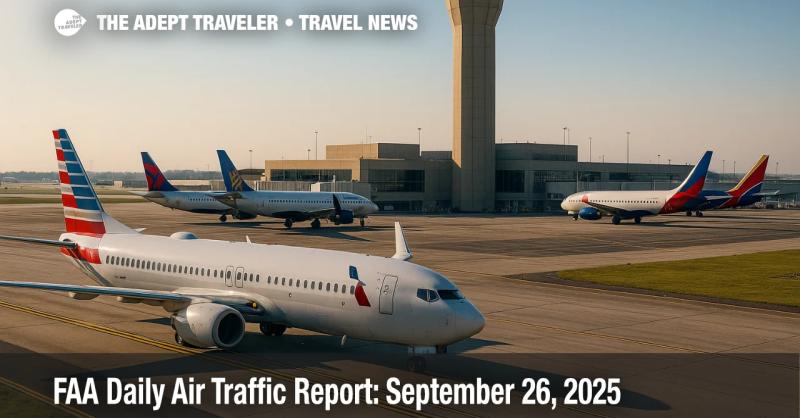 FAA daily air traffic report: September 26, 2025