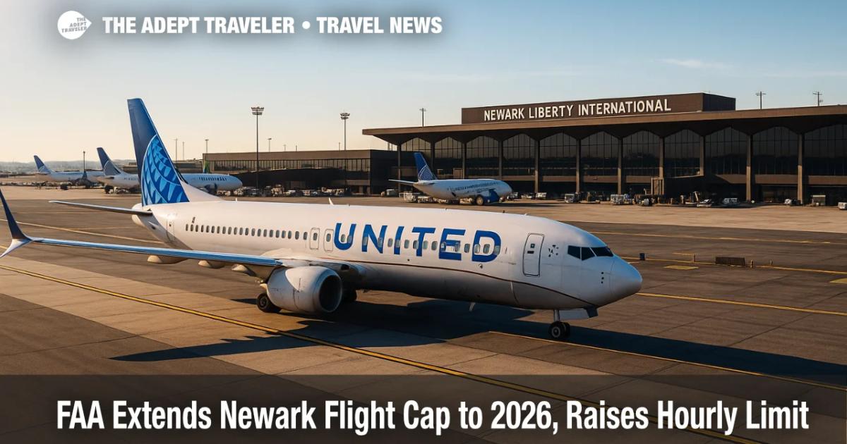 FAA extends Newark flight cap to 2026, raises hourly limit