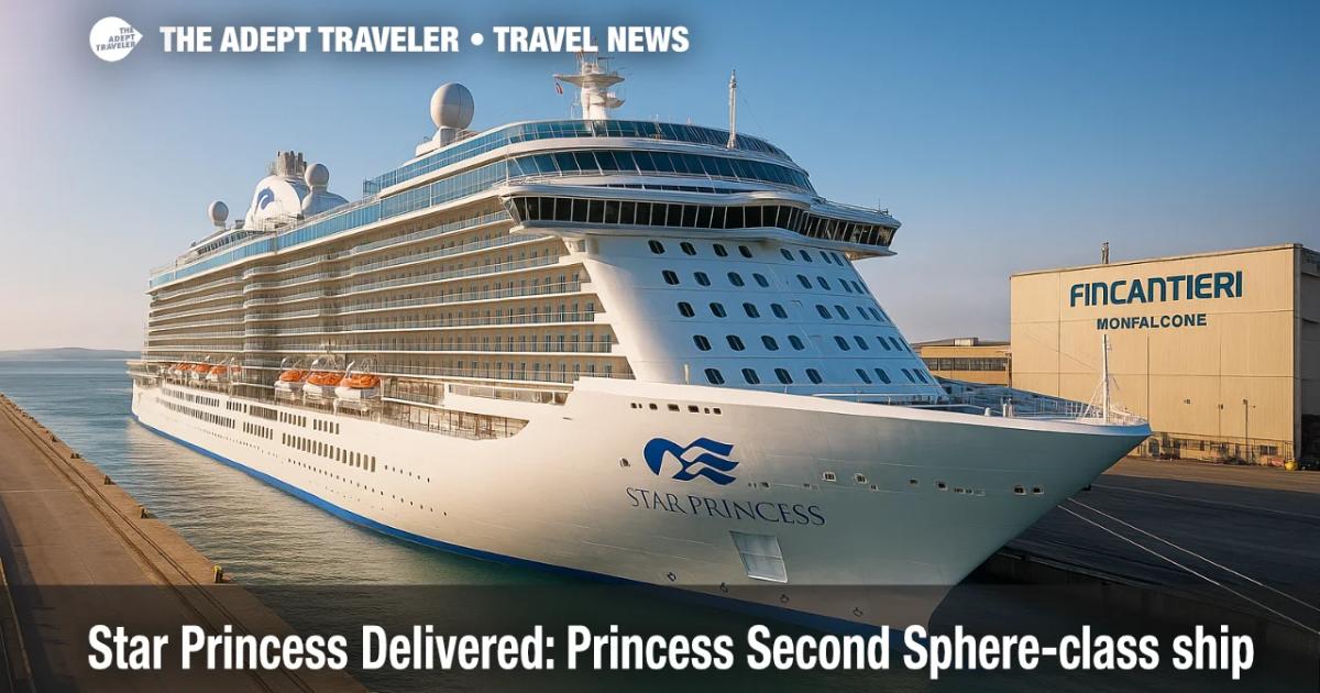 Star Princess delivered: Fincantieri delivers second Sphere-class ship