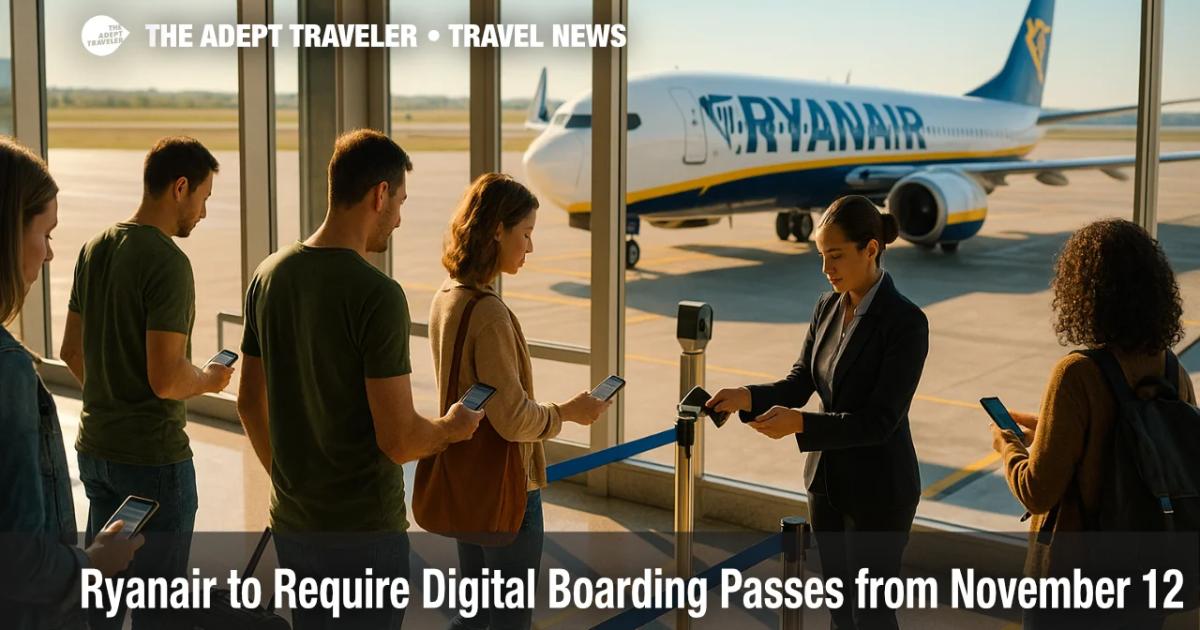 Ryanair to require digital boarding passes from November 12
