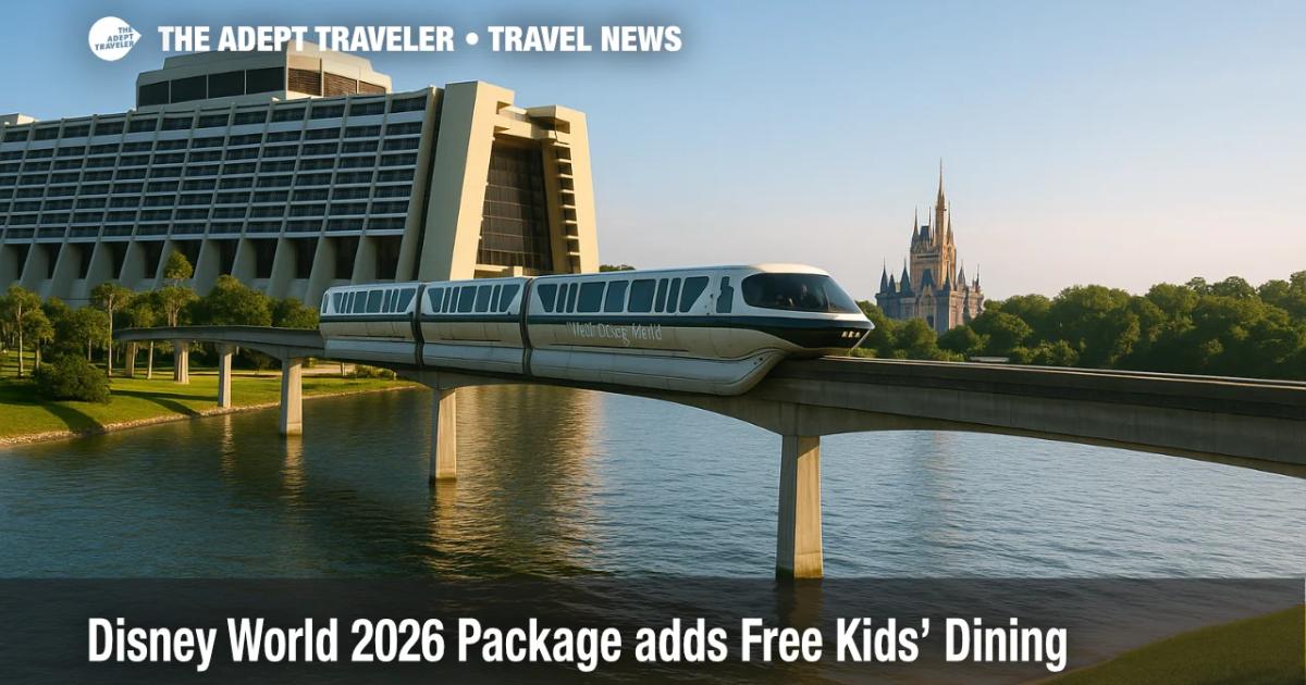 Disney World 2026 package adds free kids' dining
