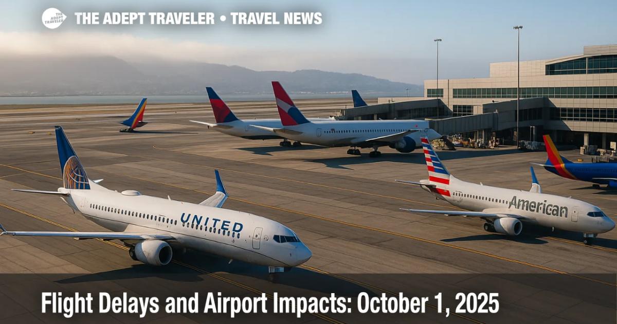 Flight delays and airport impacts: October 1, 2025
