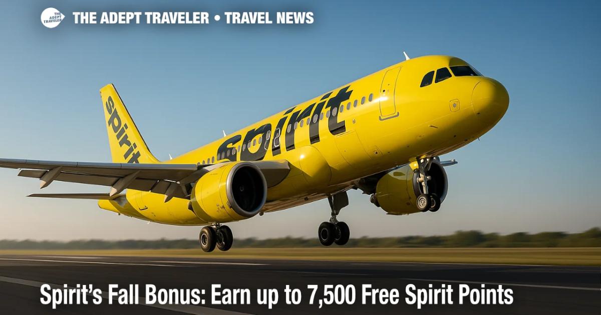 Spirit's fall bonus: earn up to 7,500 Free Spirit points