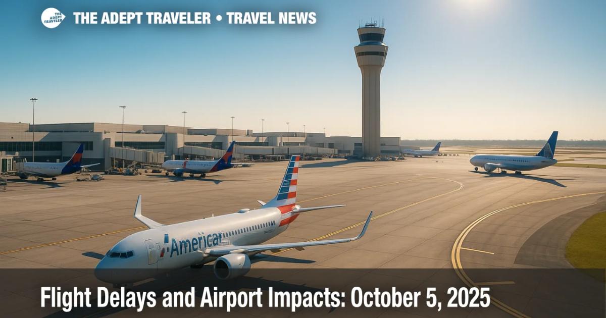Flight delays and airport impacts: October 5, 2025
