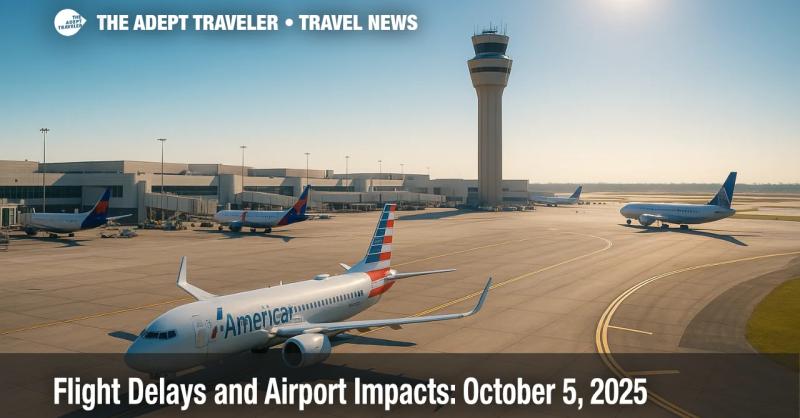 Flight delays and airport impacts: October 5, 2025