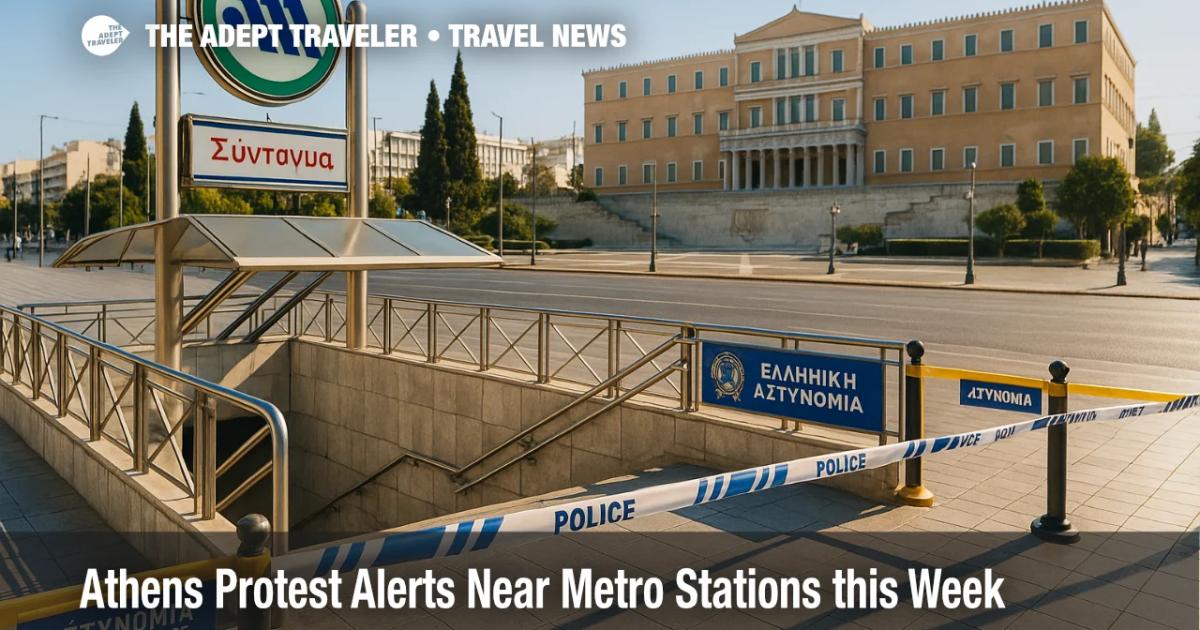 Athens protest alerts near metro stations this week