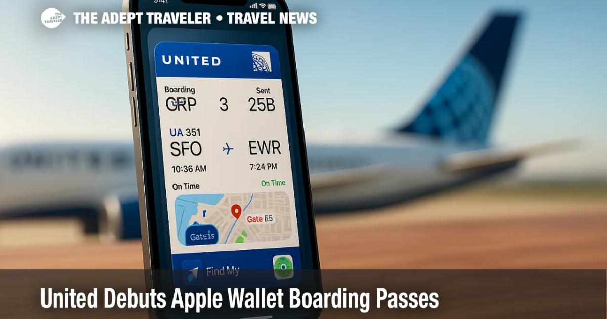 United debuts Apple Wallet boarding passes