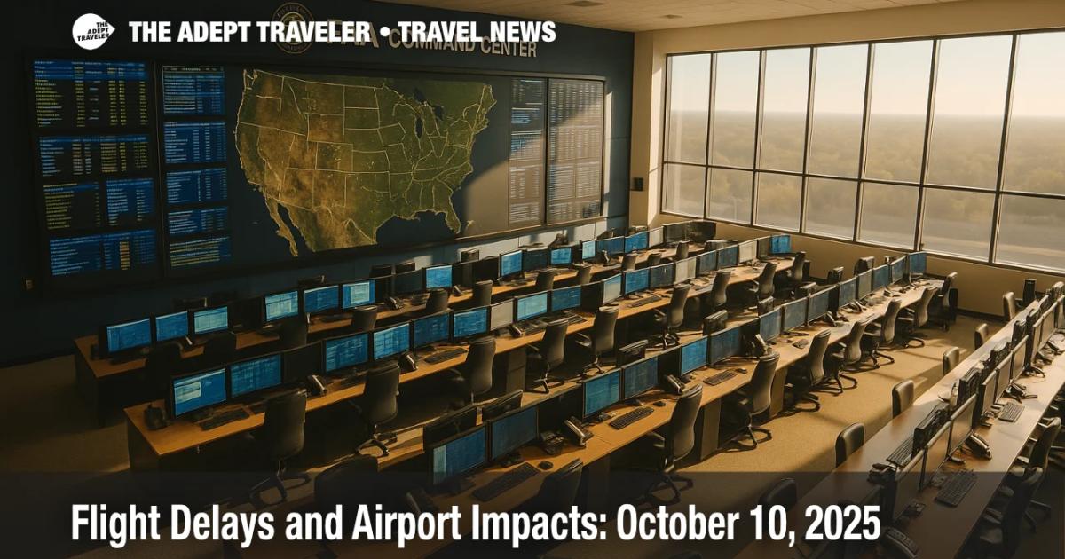 Flight delays and airport impacts: October 10, 2025