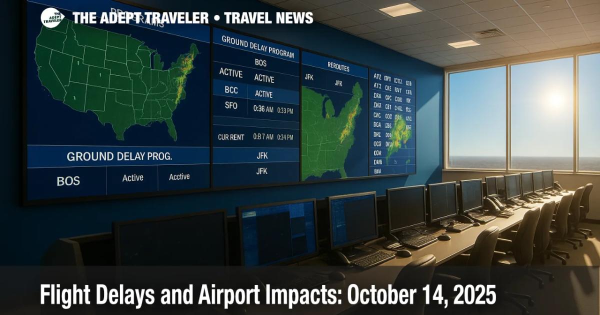 Flight delays and airport impacts: October 14, 2025