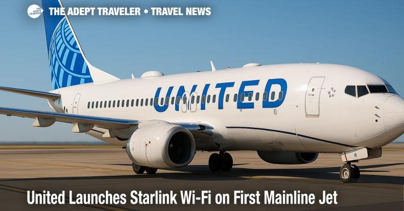 United launches Starlink Wi-Fi on first mainline jet