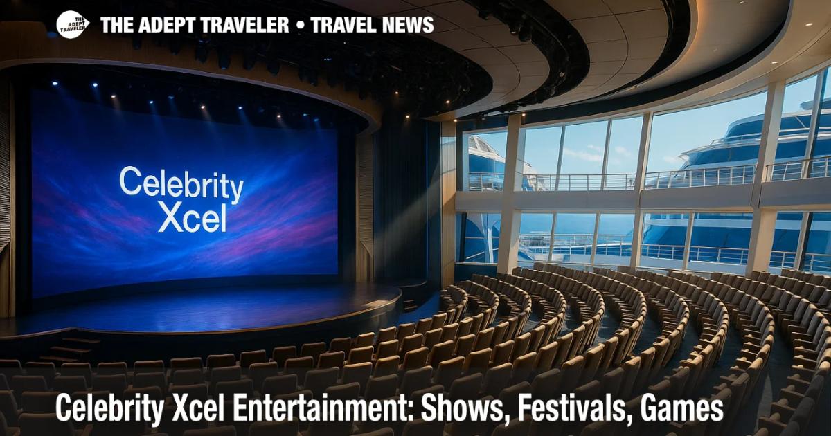 Celebrity Xcel entertainment: shows, festivals, games