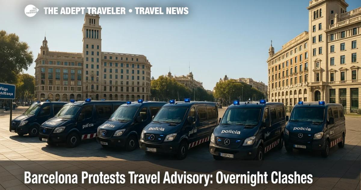 Barcelona protests travel advisory: overnight clashes