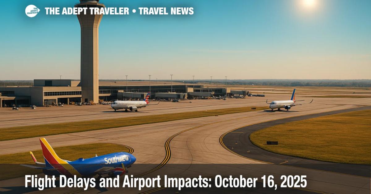 Flight delays and airport impacts: October 16, 2025