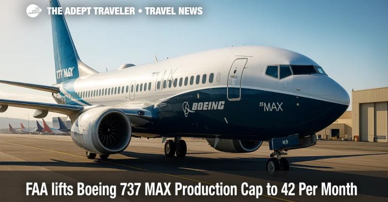 FAA lifts Boeing 737 MAX production cap to 42 per month
