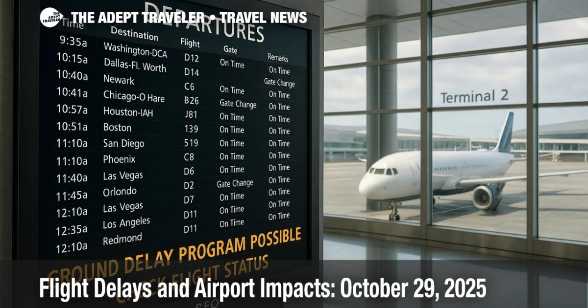 Flight Delays and Airport Impacts: October 29, 2025