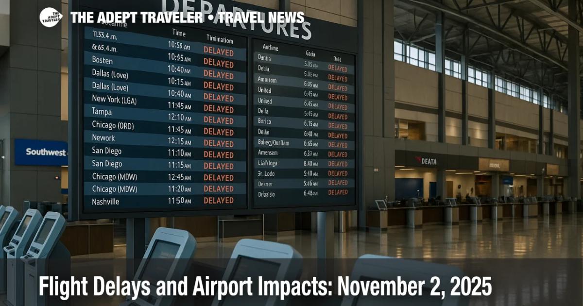 Flight Delays and Airport Impacts: November 2, 2025