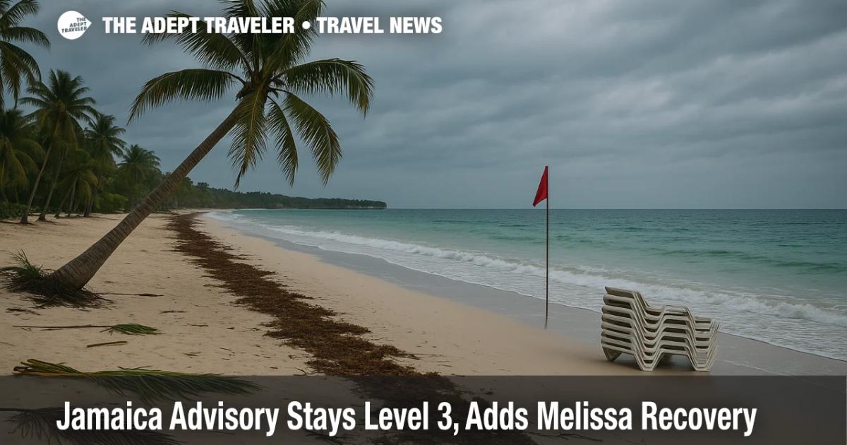 Jamaica Advisory Stays Level 3, Adds Melissa Recovery
