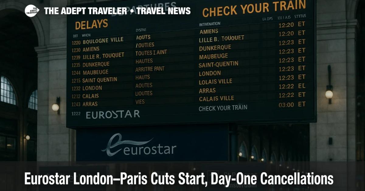 Eurostar London-Paris Cuts Start, Day-One Cancellations